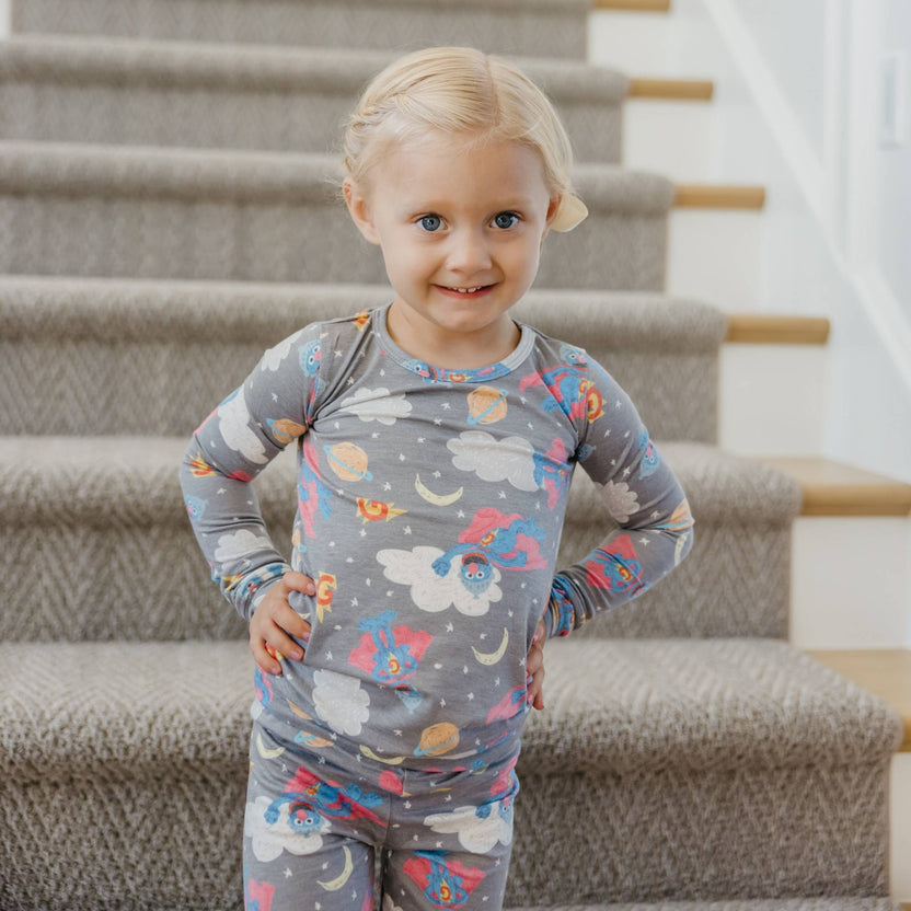 2pc Long Sleeve Pajama Set - Super Grover – Copper Pearl