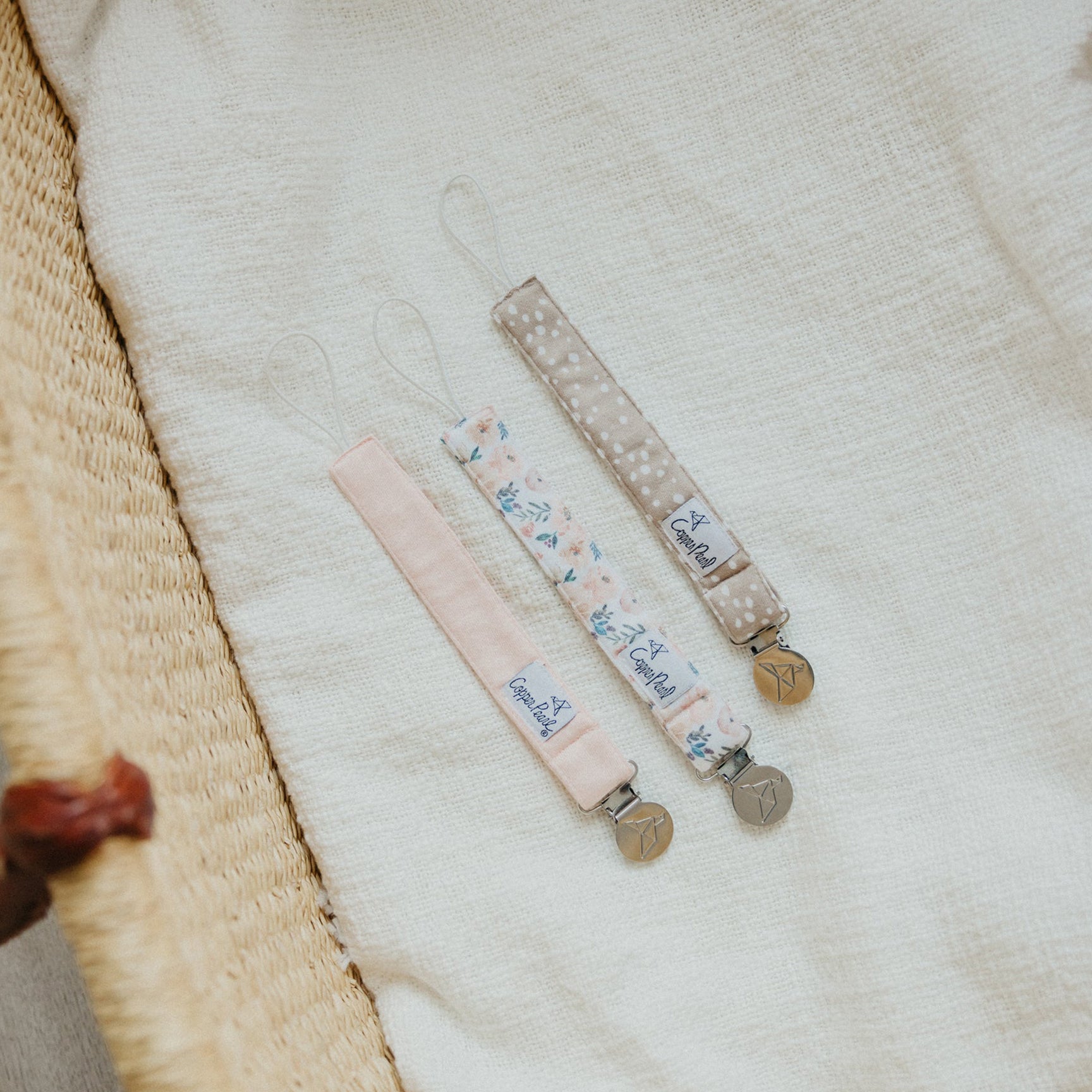 Binky Clips Collection | Practical & Stylish | Copper Pearl