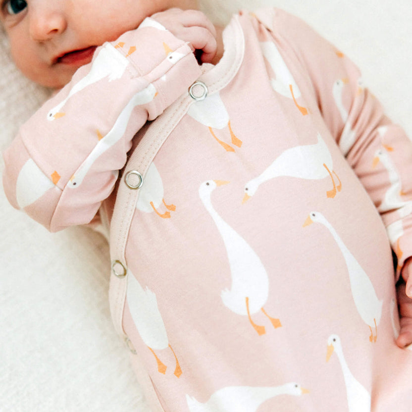 Newborn Knotted Gown - Goosie – Copper Pearl
