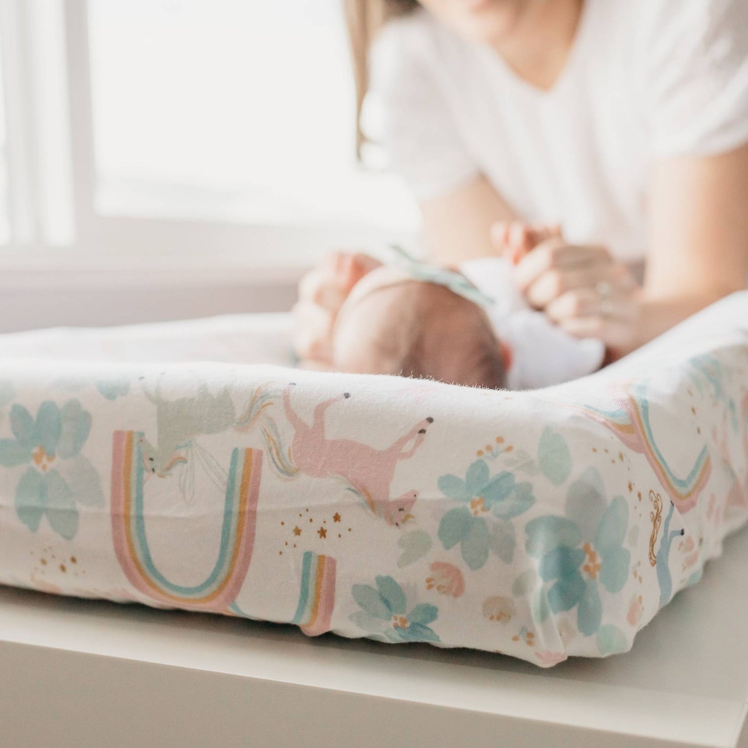 Premium Knit Diaper Changing Pad Cover - Whimsy – Copper Pearl