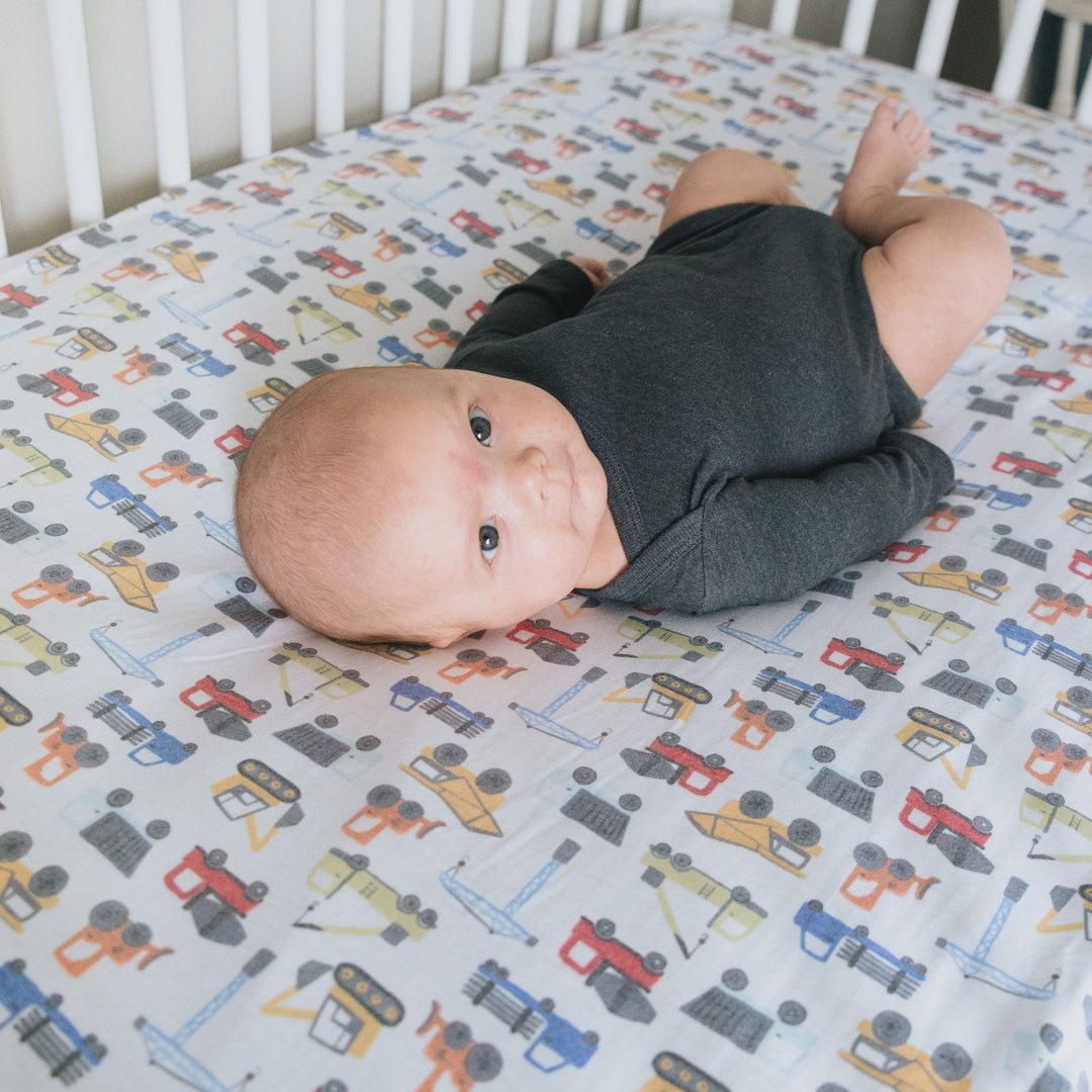 Premium Knit Fitted Crib Sheet - Diesel – Copper Pearl