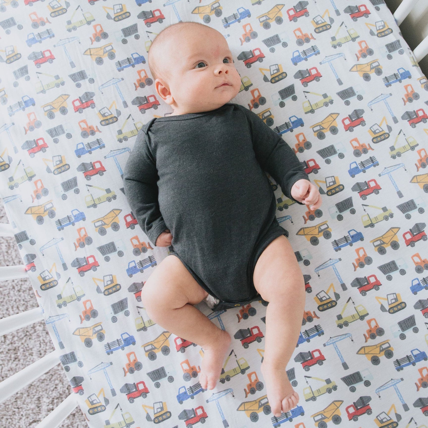 Premium Knit Fitted Crib Sheet - Diesel – Copper Pearl