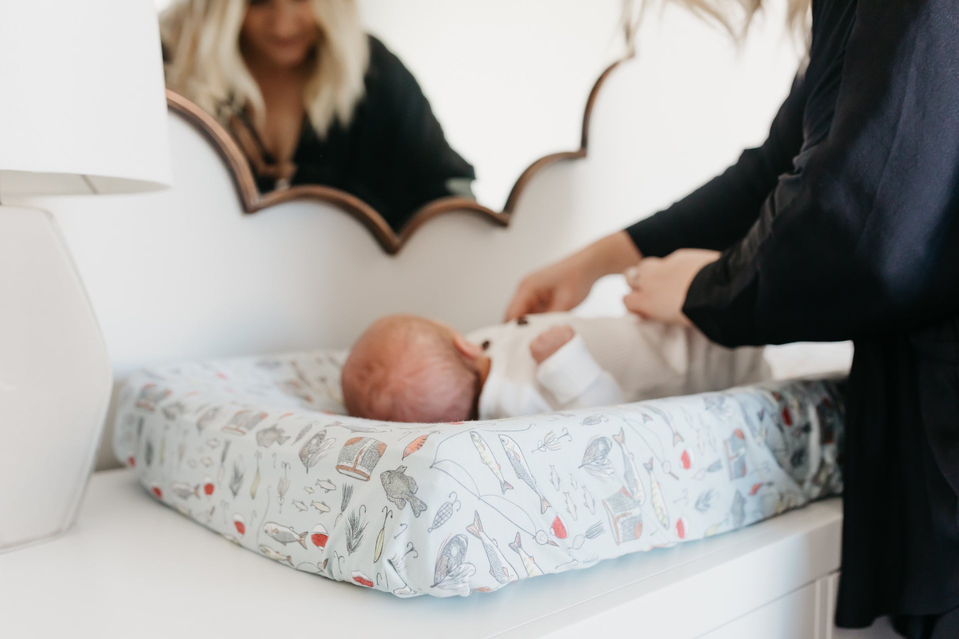 Premium Knit Diaper Changing Pad Cover - Trout – Copper Pearl