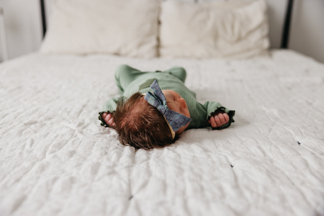Ribbon Baby Bow - Hunter – Copper Pearl
