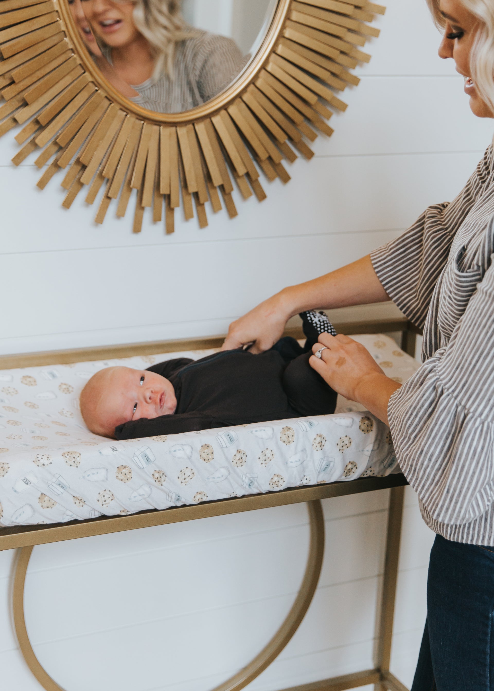 Premium Knit Diaper Changing Pad Cover - Chip – Copper Pearl