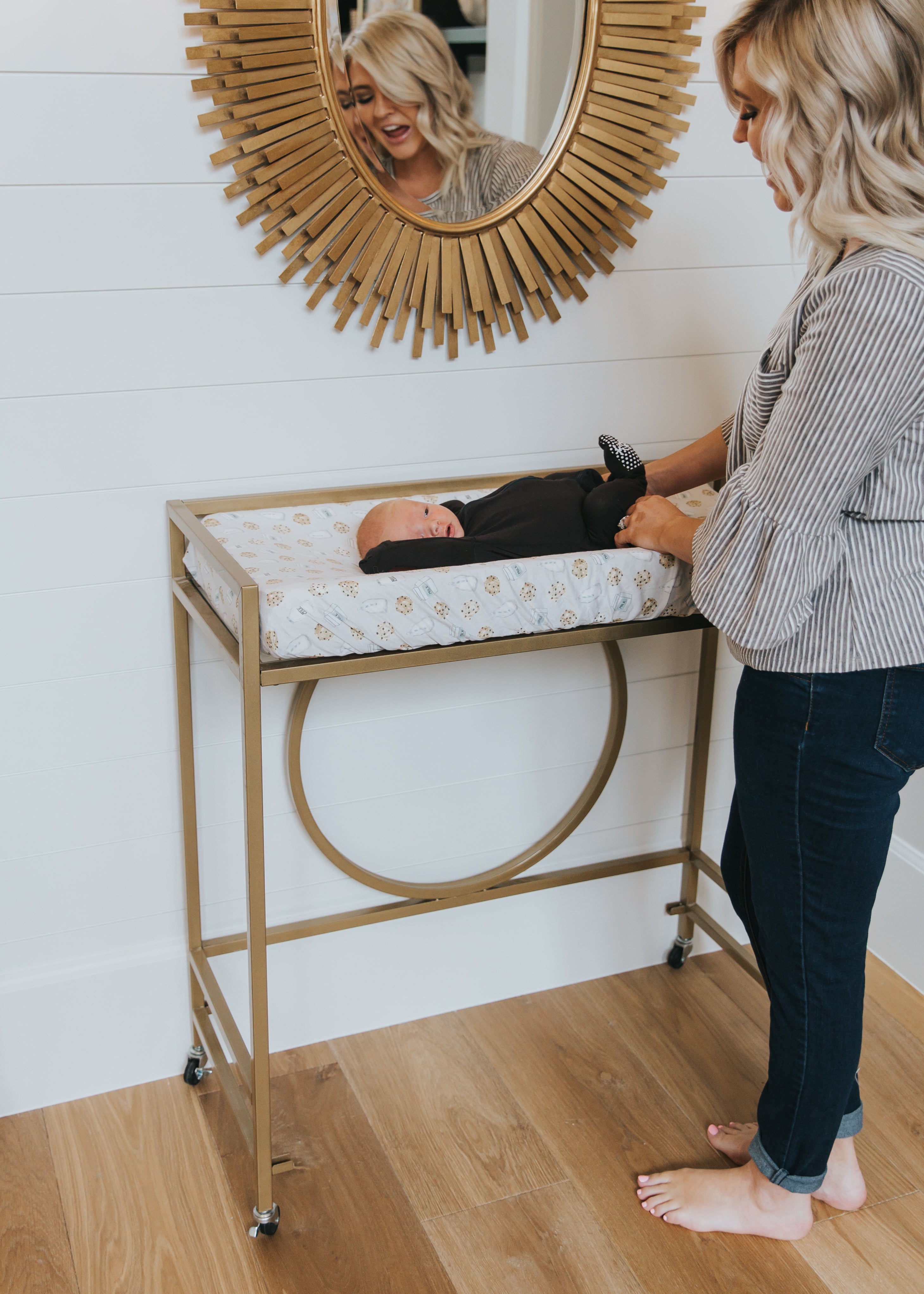 Premium Knit Diaper Changing Pad Cover - Chip – Copper Pearl