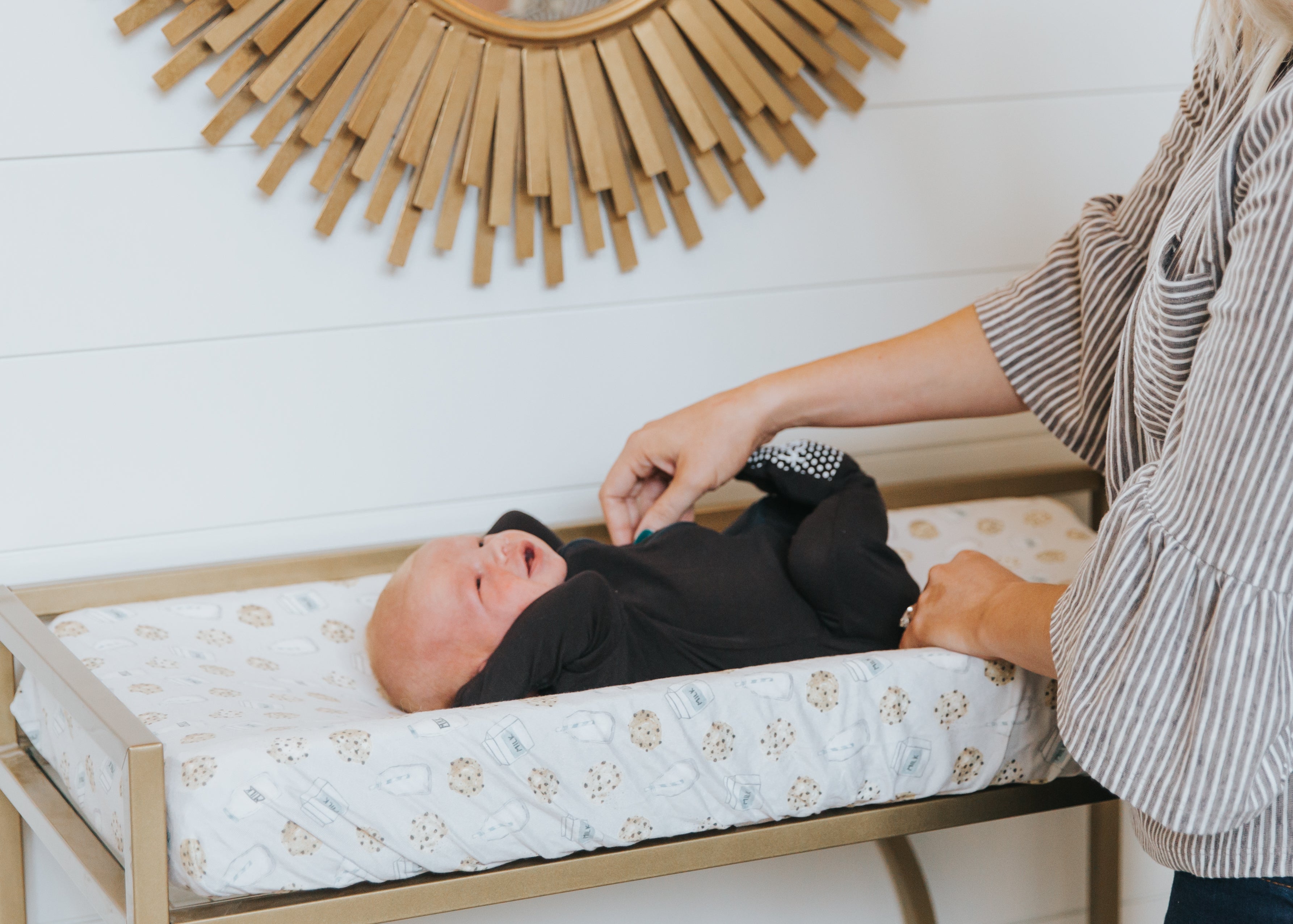 Premium Knit Diaper Changing Pad Cover - Chip – Copper Pearl