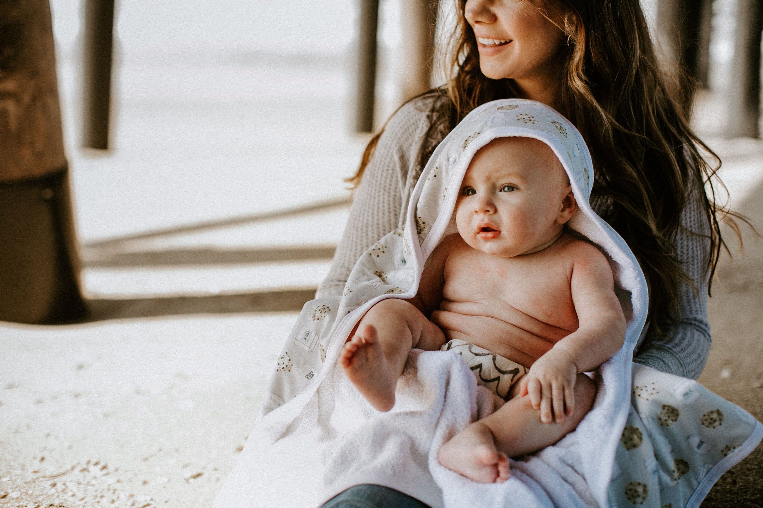 Premium Baby Knit Hooded Towel - Chip – Copper Pearl