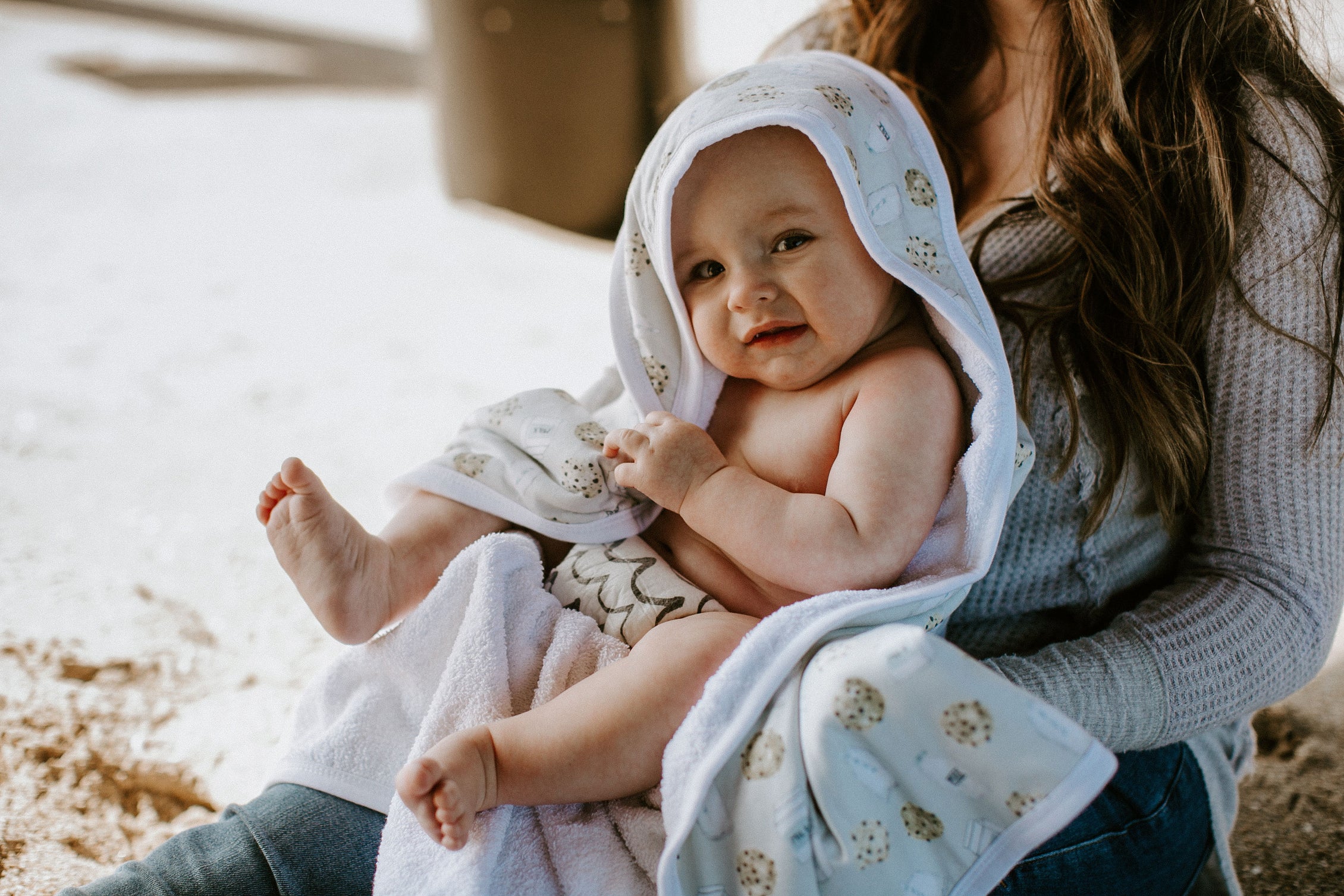 Premium Baby Knit Hooded Towel - Chip – Copper Pearl